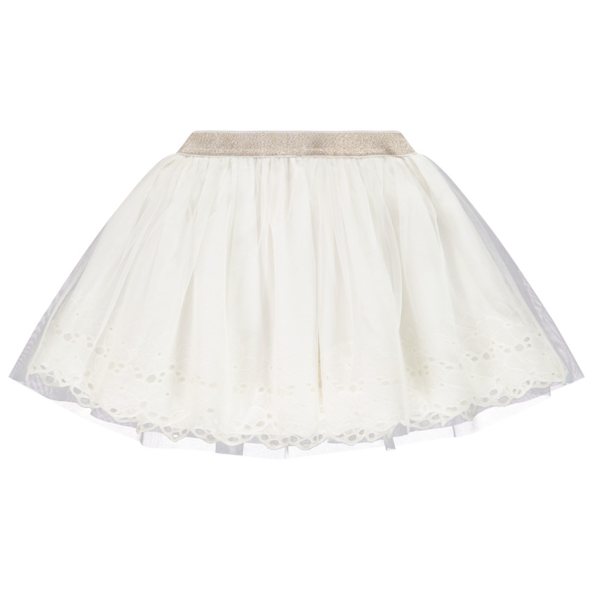 Jupe en tulle avec broderies anglaises pour bébé fille