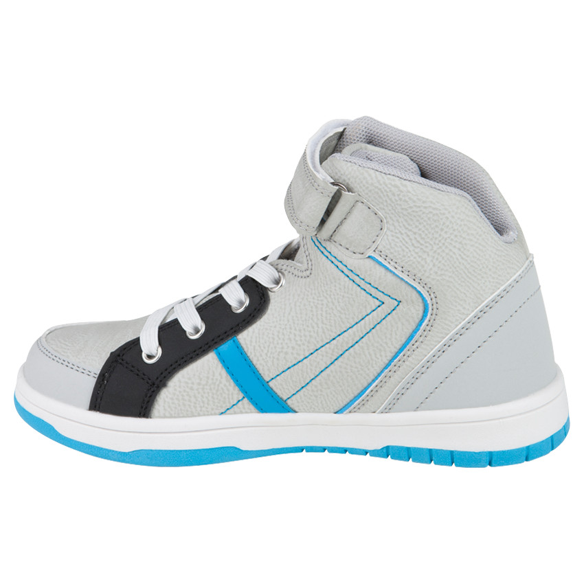 Baskets montantes à scratch et lacets avec inscriptions printées ...