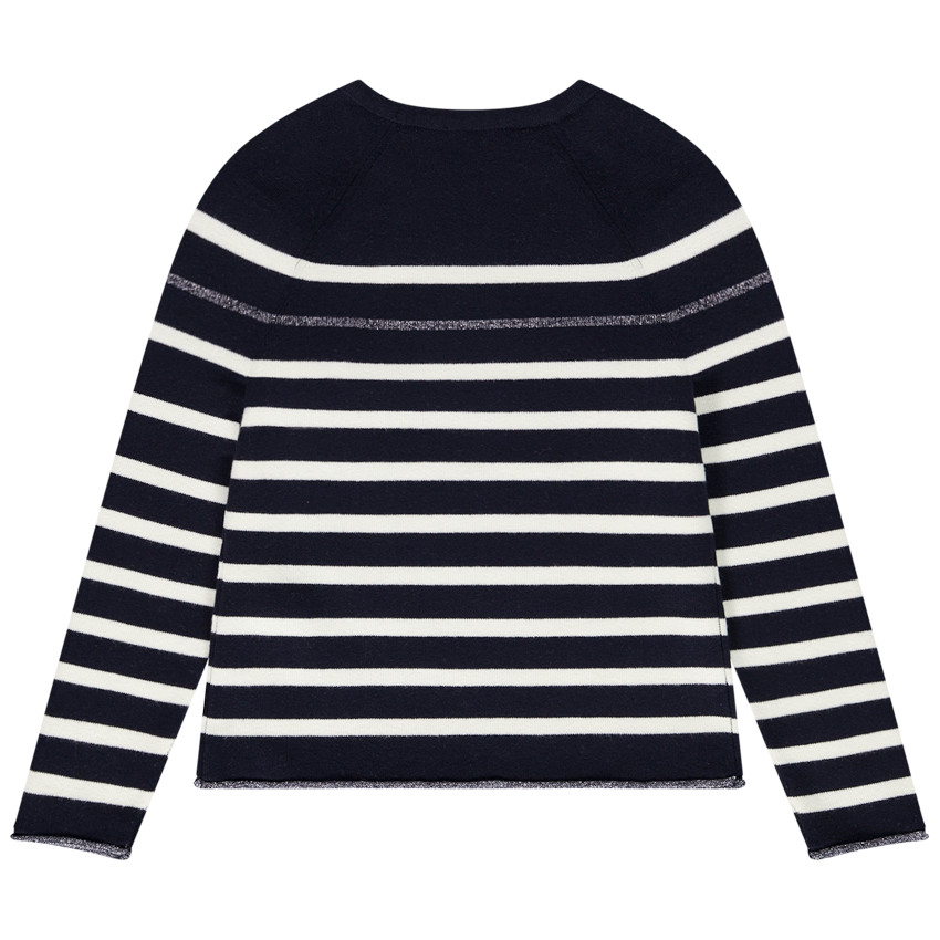 Pull esprit marinière à nœuds fantaisie pour fille | Orchestra