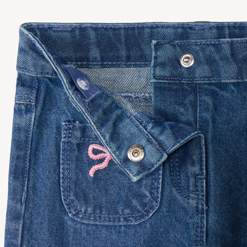 Jean large uni pour bébé fille | Orchestra