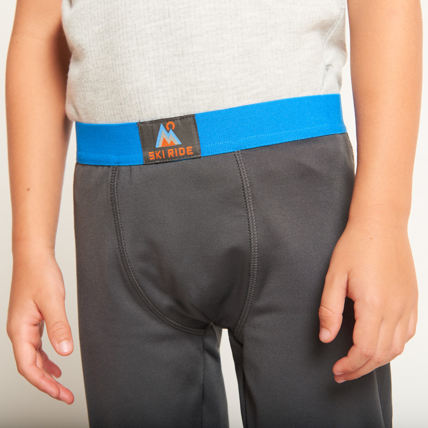 Caleçon de ski uni gris pour garçon | Orchestra