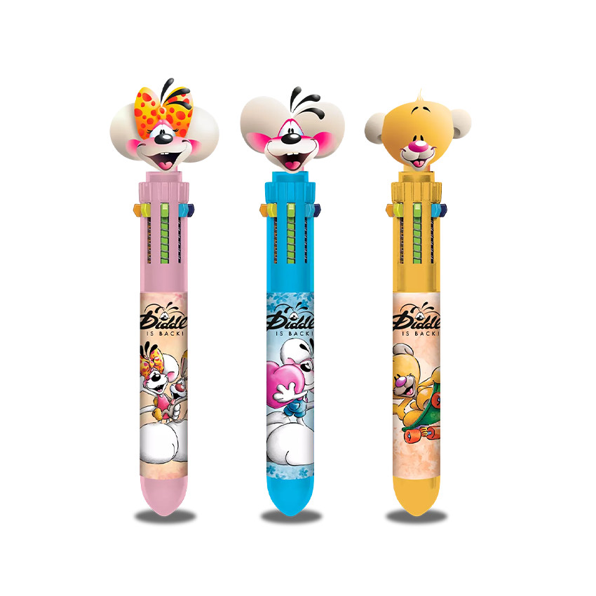 Stylo 10 couleurs 3D Diddl (modèle aléatoire) | Diddl et ses amis