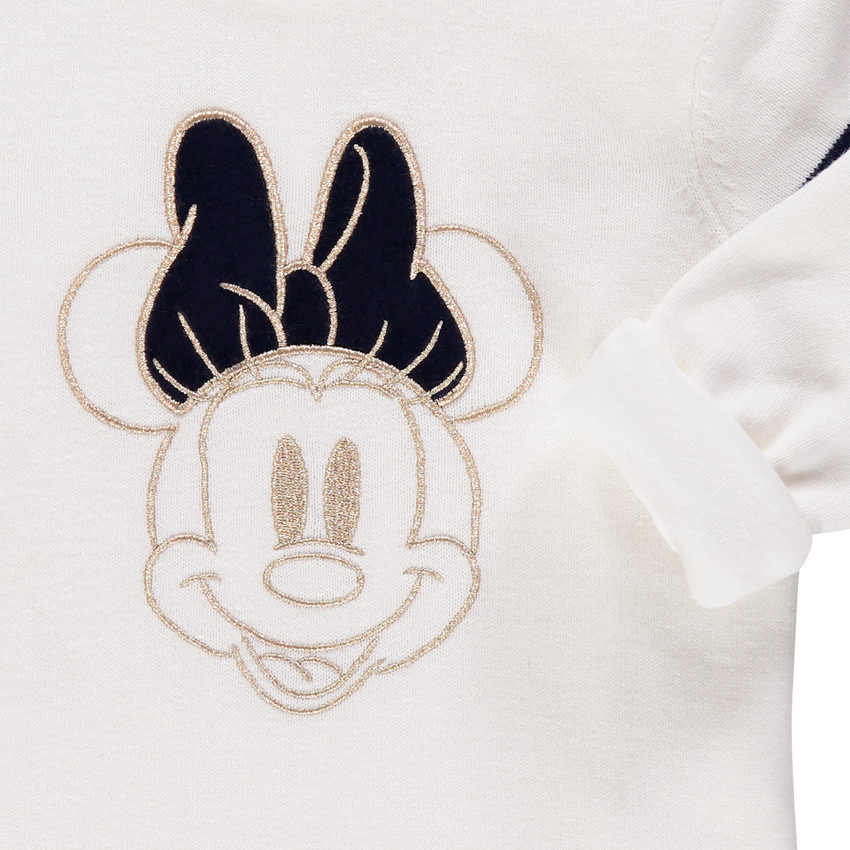 Pull en tricot motif Minnie Disney brodé pour bébé fille